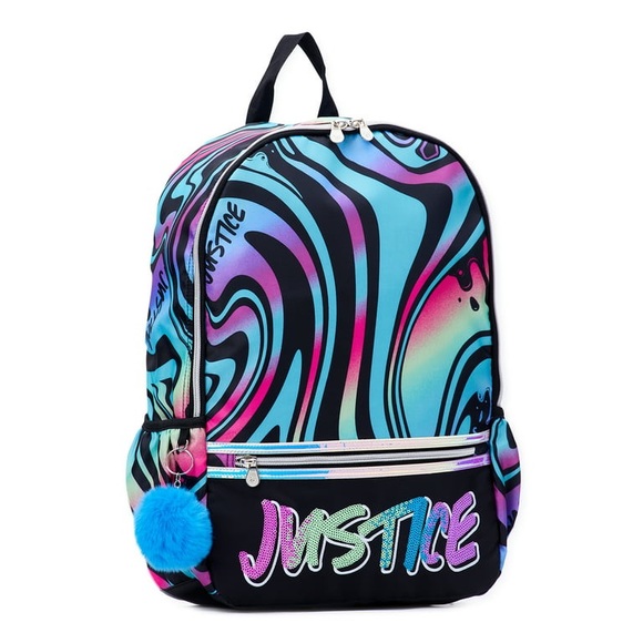 Justice | Accessories | Justice Girls 7 Laptop Backpack With Pom Key ...